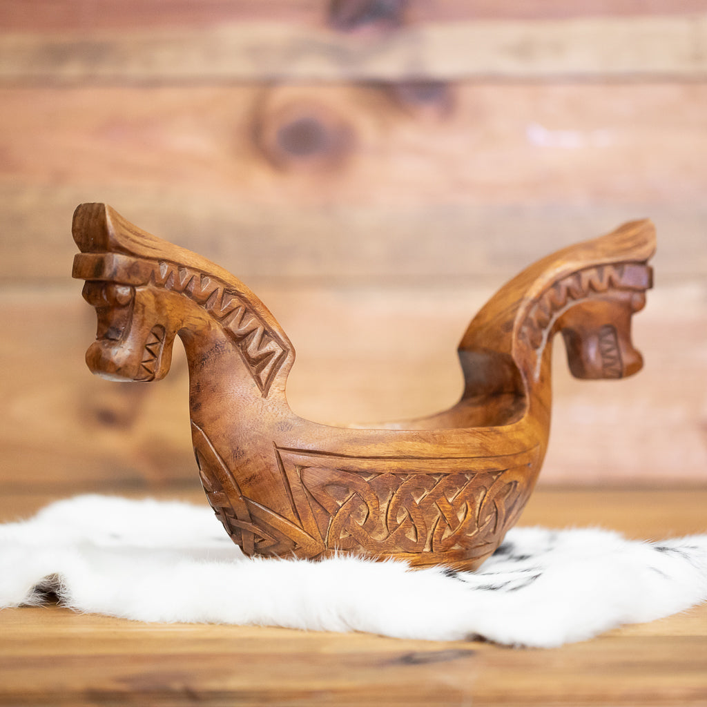 Viking Longship Carved Bowl – Skullvikings