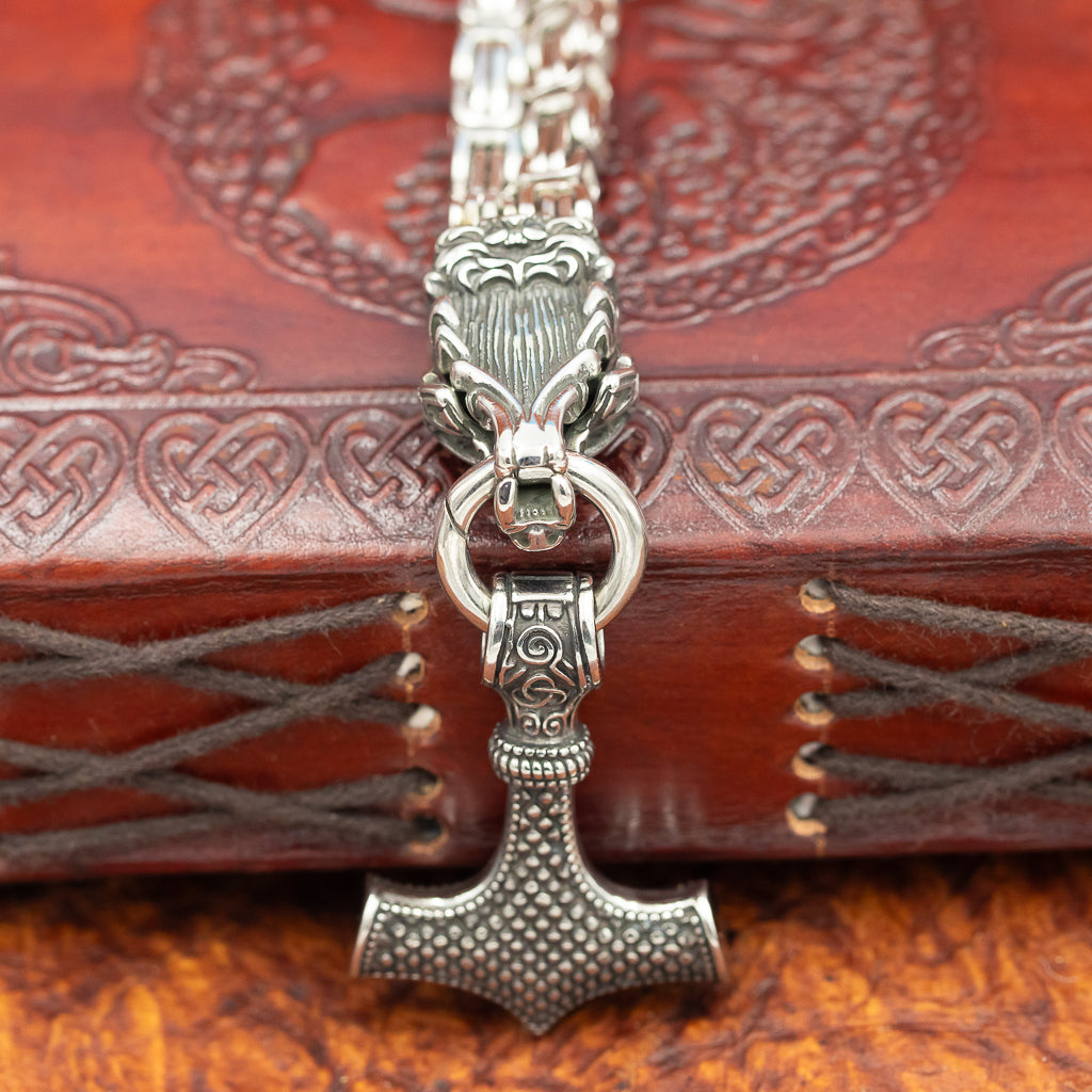 Fenrir and Thor's Hammer Box Chain – Skullvikings