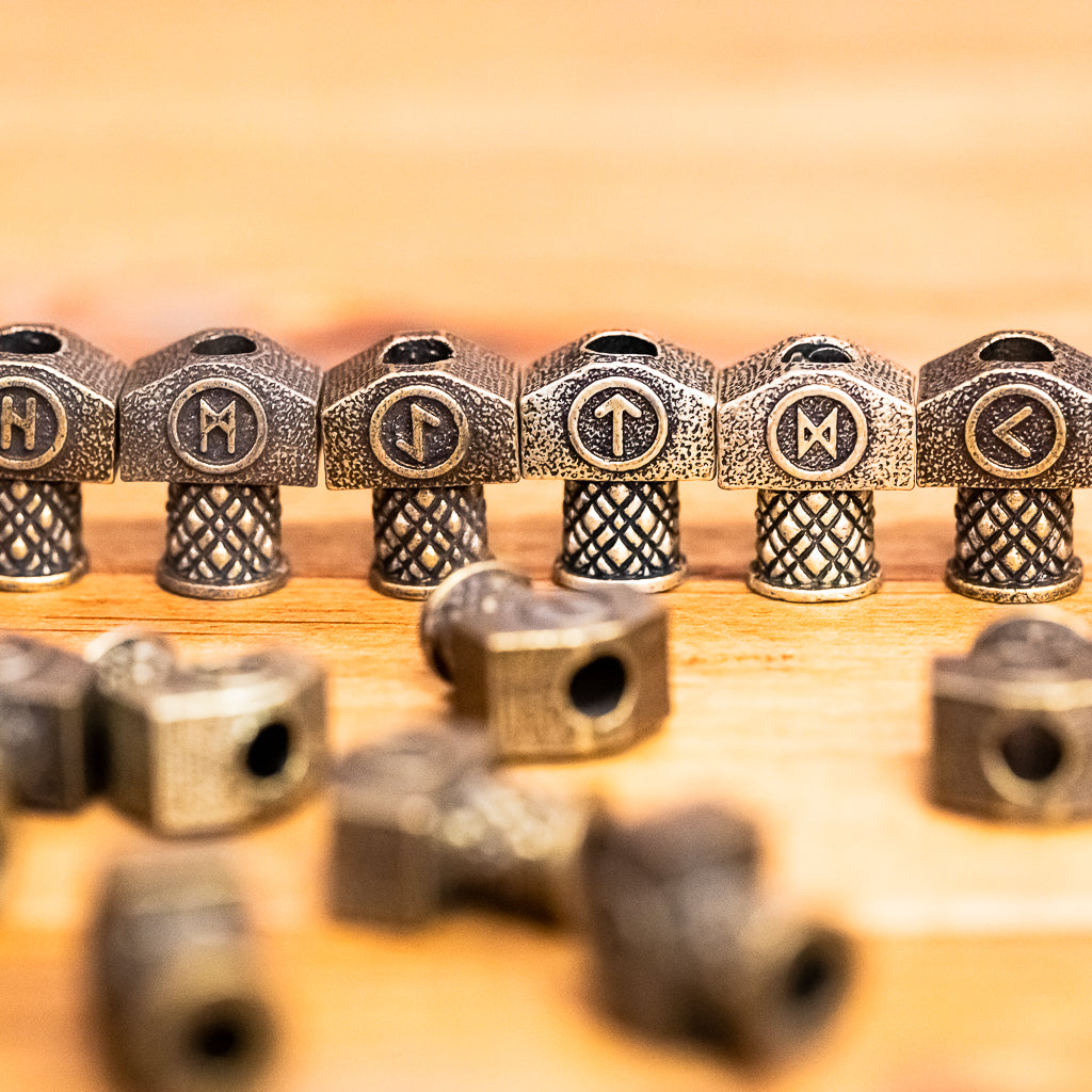 Skull Vikings - Norse Hair/Beard Rune Bead (Individual) – Skullvikings