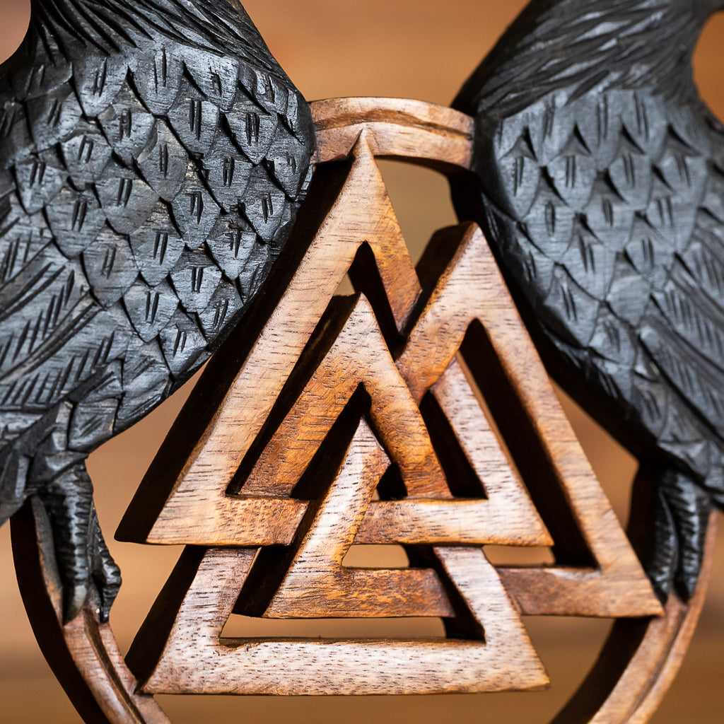 Valknut, Huginn and Munnin Wall Hanging – Skullvikings