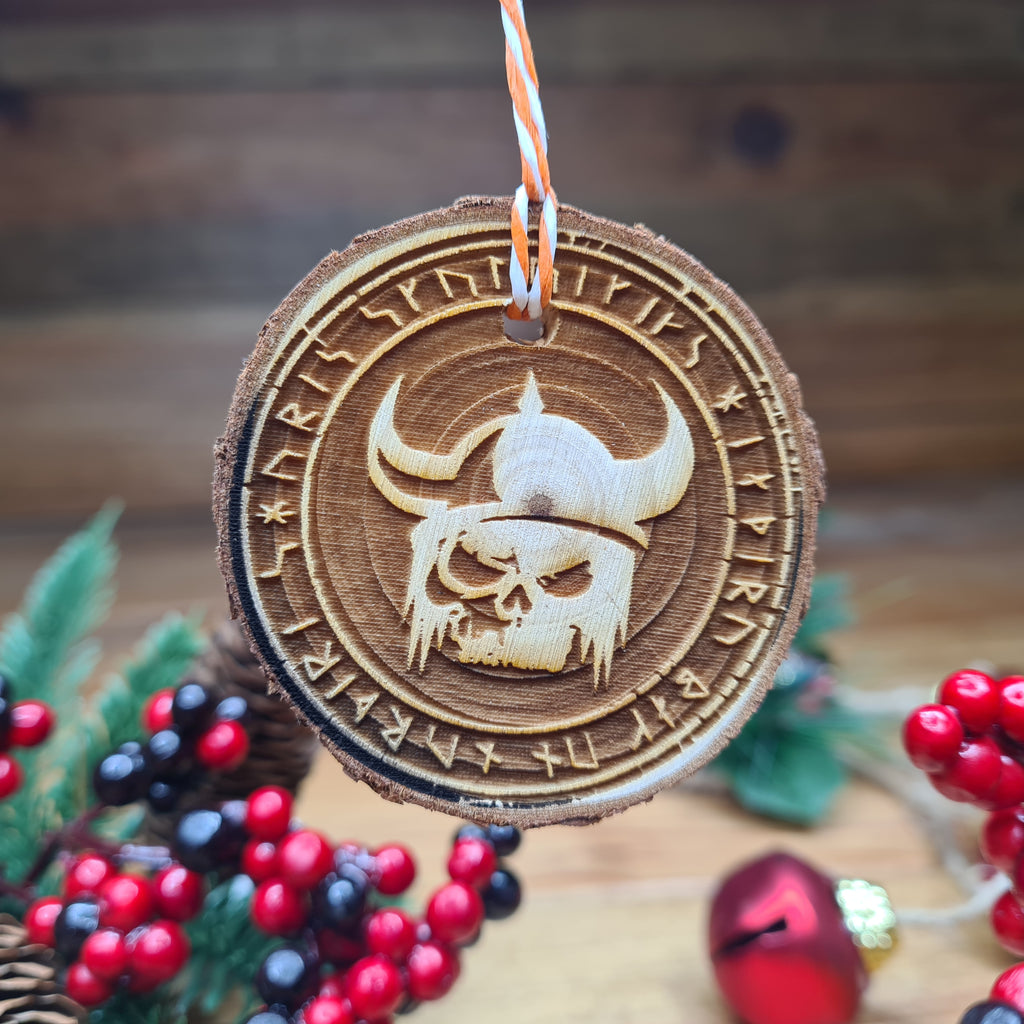 Yule Tree Log Slice Decoration (Set of 5) – Skullvikings