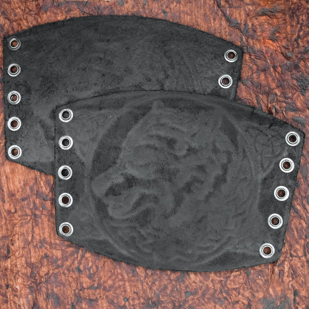 Black Fenrir Leather Bracer/Wide Cuff – Skullvikings