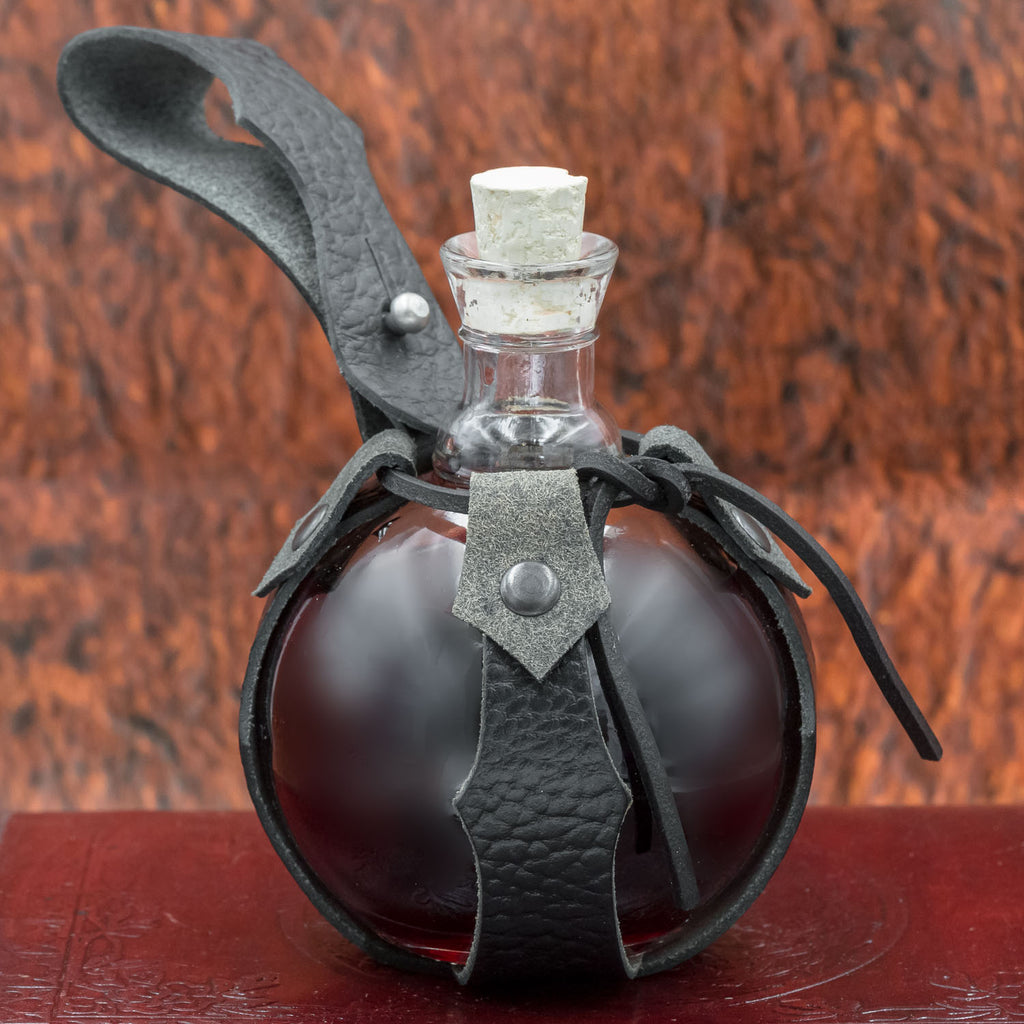Glass and Leather Flask – Skullvikings