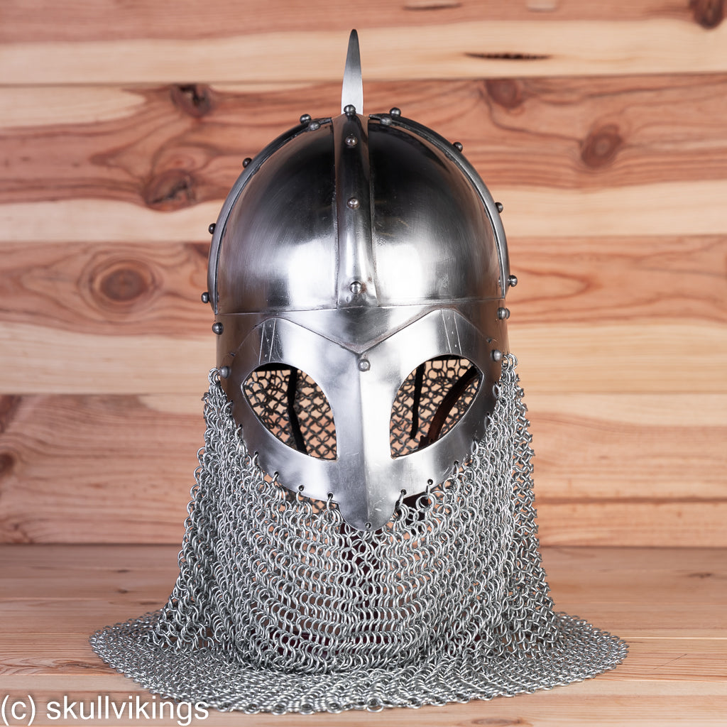 Gjermundbu Spectacle Viking Helmet with aventail – Skullvikings