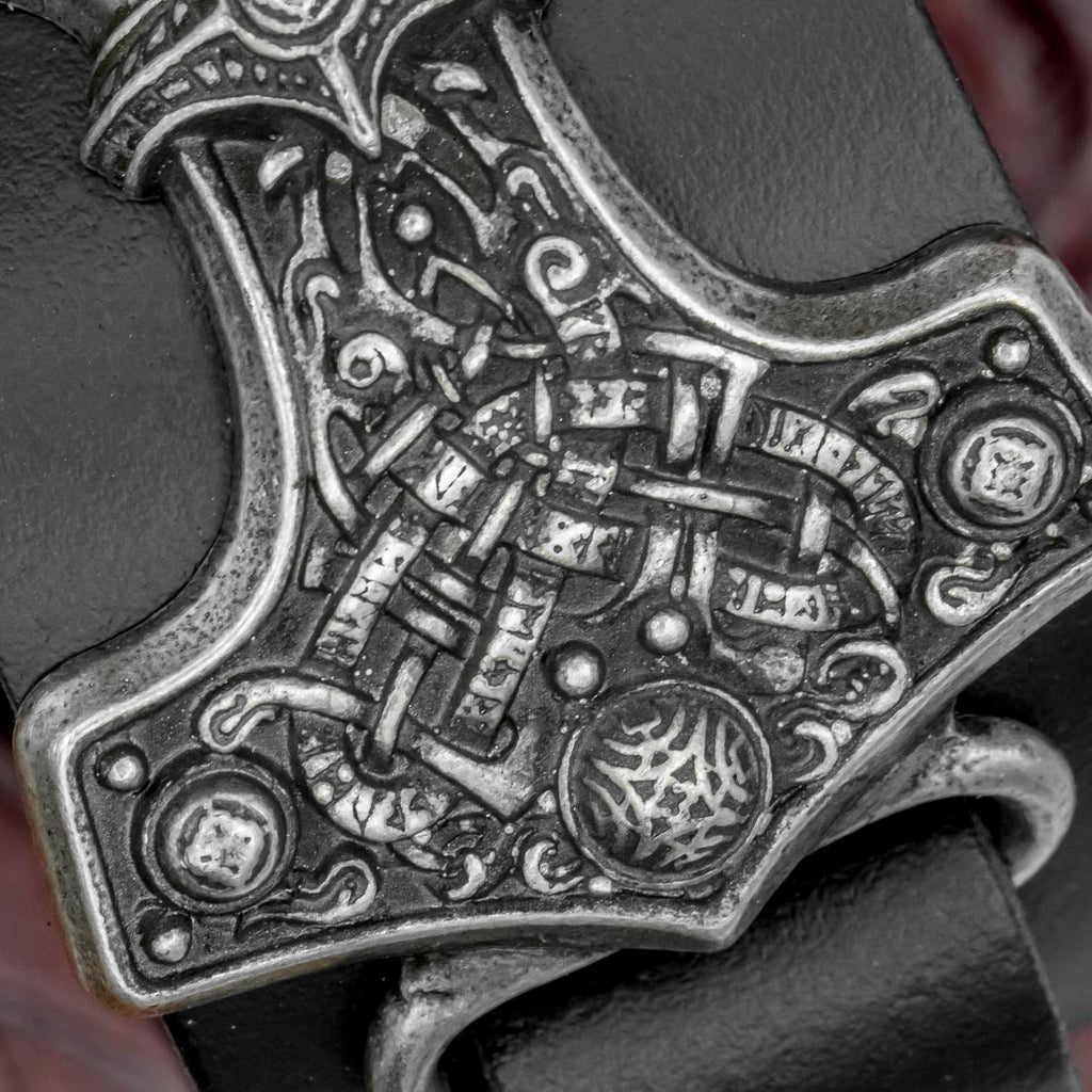 Skull Vikings - Brown Leather Cuff with Tree of Life (Yggdrasill ...